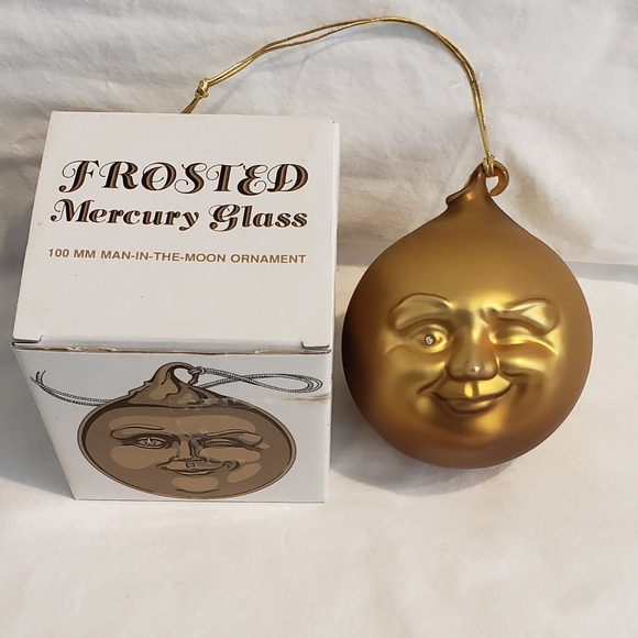 Department 56 | Holiday | Dept 56 One Winking Eye 4 Round Gold Hand Blown Mercury Glass Ornament ...
